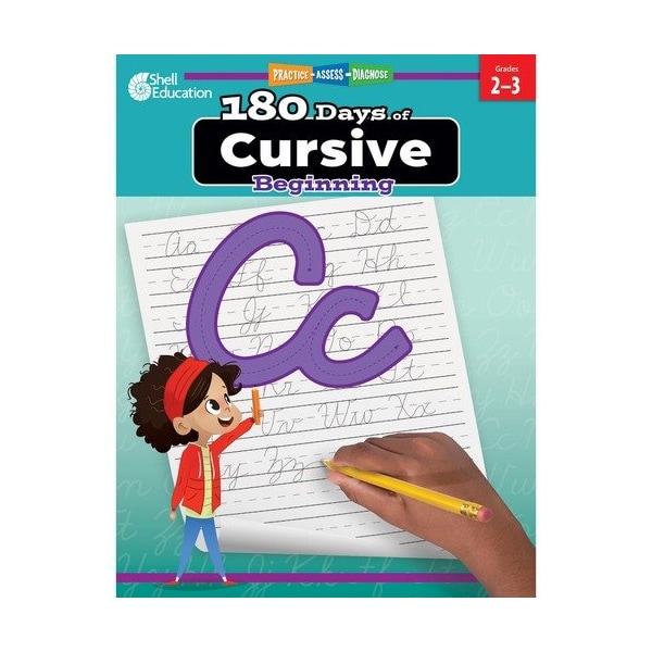 Shell Education Teacher Created Materials Workbook, Cursive Writing ...