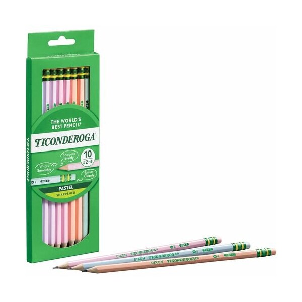 Dixon Ticonderoga PENCIL, TIC, PASTEL, AST, 10CT, DIXX13710 | Zoro