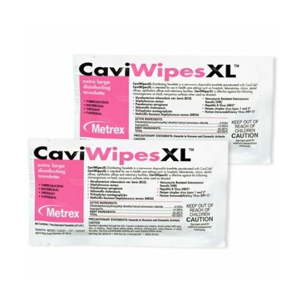 Metrex Disinfectant Wipes, XL, Individual Packs, 10inx12in, 6PK ...