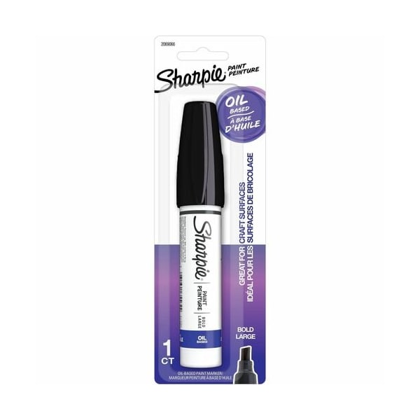 Newell Brands Sharpie Paint Marker, Oil-Based, Bold Point, Black ...