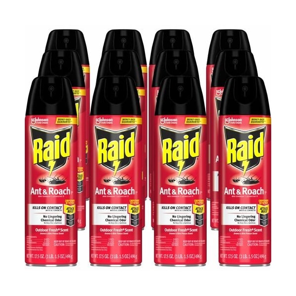 Sc Johnson Ant/Roach Spray, Outdoor Fresh, 17.5 oz, Multi SJN366000CT ...