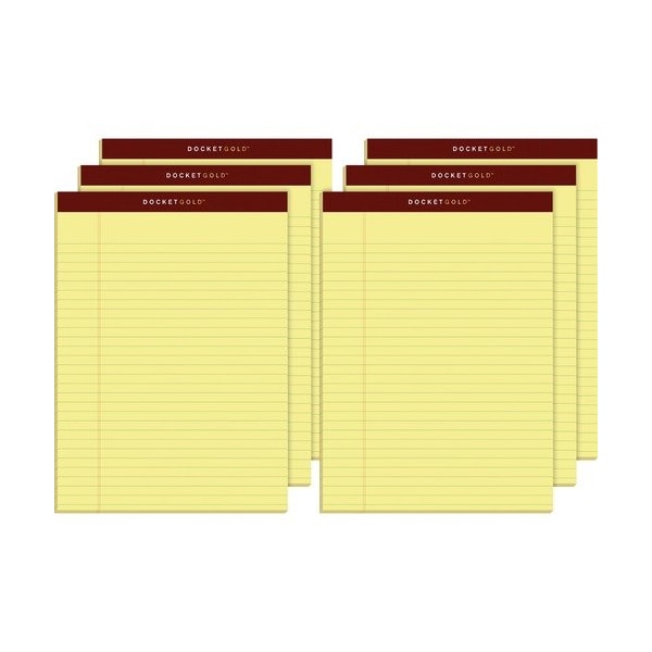 Tops Business Forms NOTEPAD, LEGAL RULED, 8-1/2X11-1/4in, 6PK TOP63956 ...