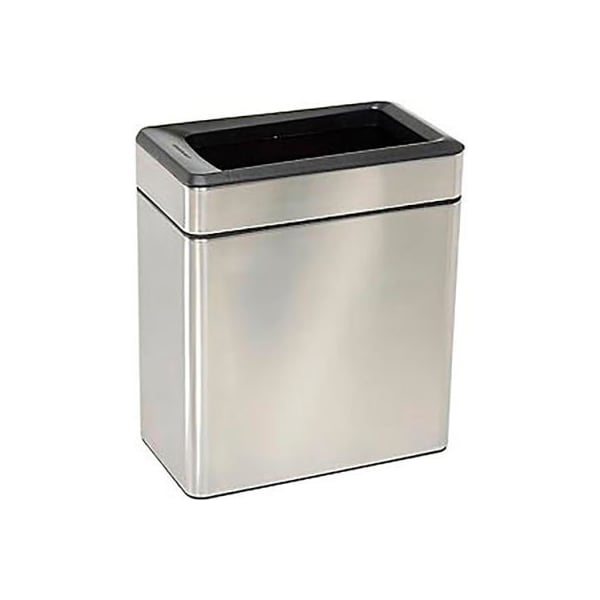 Simplehuman Stainless Steel Open Profile Trash Can, 2-3/5 Gallon CW1225 ...