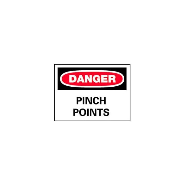 National Marker Co Signs With Safety Message Legend-Danger Pinch Points ...