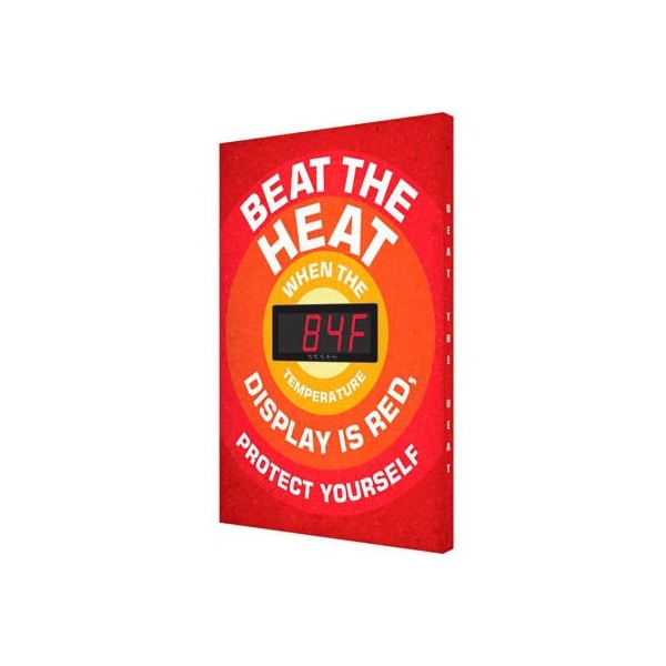 Accuform Heat Stress Temperature Sign, BEAT THE HEAT, 28inH x 20inW ...
