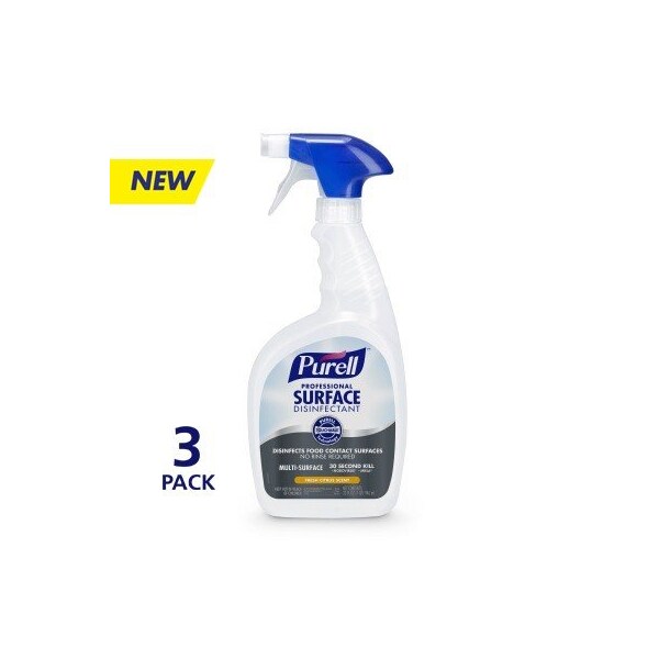 Gojo 3342-03 Purell Surface Disinfectant Capped Bottle w/ Spray Trigger ...