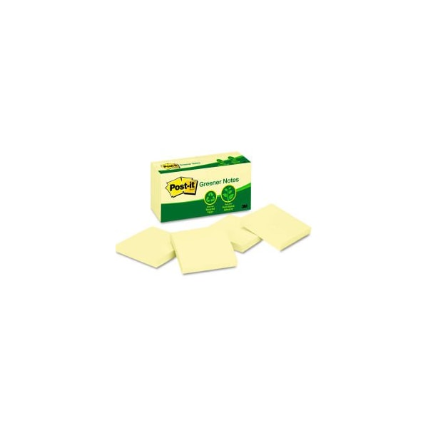 3M Post-it Notes, Original, 3inx3in, 100 Sh/PD, 12/PK, Canary YW; NOTE ...