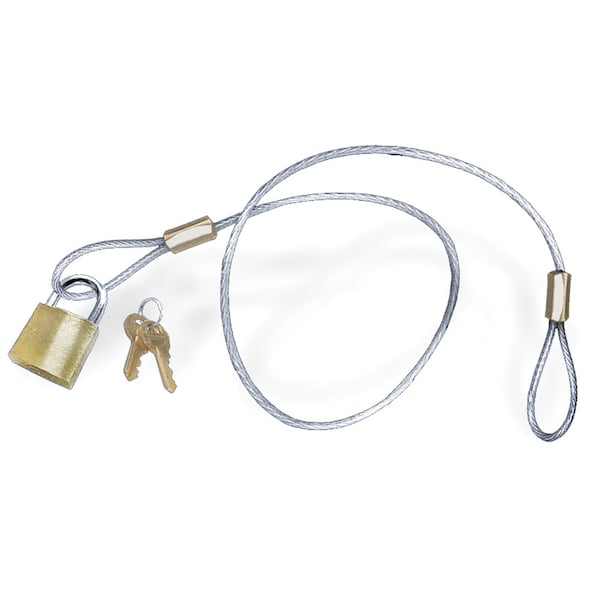 Azar Displays Security Cable with Padlock and Two Keys 600068 | Zoro