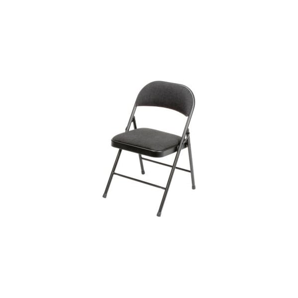 National Public Seating Interion Folding Chair, Fabric, Black INT-960 ...