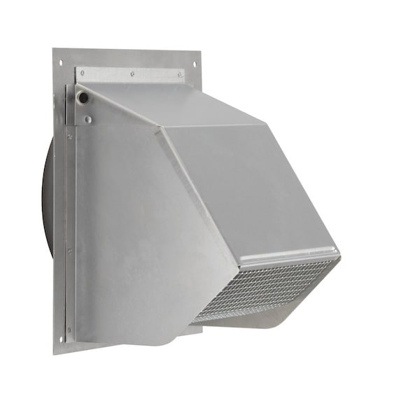 Almo 6-in. Round Duct Fresh Air Inlet Steel Wall Cap - Aluminum Finish ...