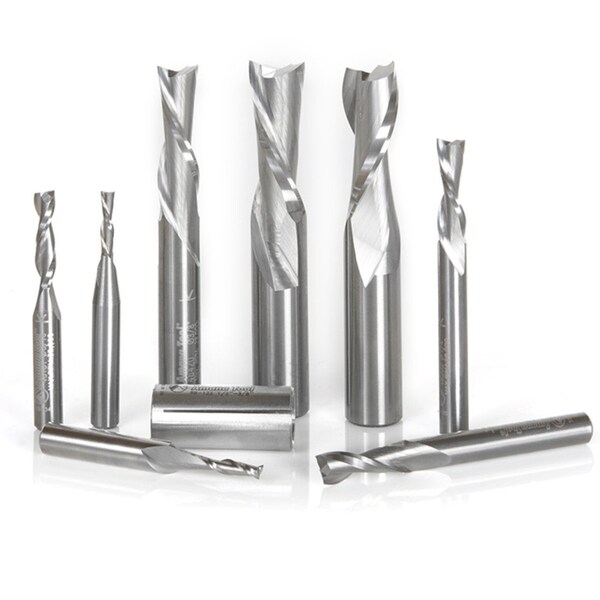 Amana AMS-125 - 8-Pc CNC Up-Cut and Down-Cut Spiral Router Bit Set AMS ...