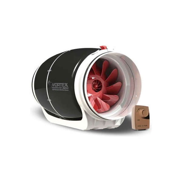Atmosphere Vortex Powerfan 8'' S-Line In-Line Duct Fan - 711 CFM with ...