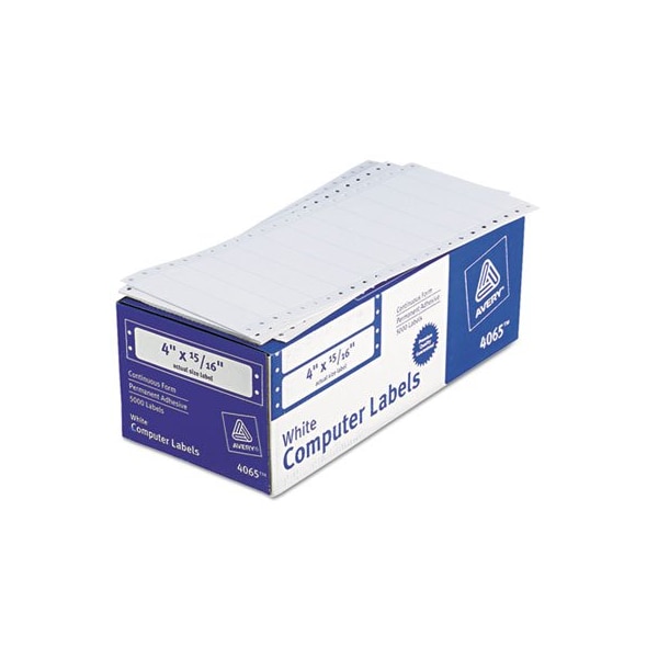 Avery Dennison Avery, DOT MATRIX PRINTER MAILING LABELS, PIN-FED ...