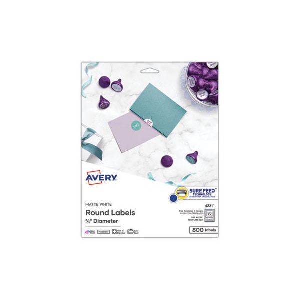 Avery Dennison Avery, PRINTABLE SELF-ADHESIVE PERMANENT ID LABELS W ...