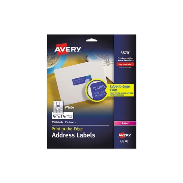 Avery Dennison Avery, VIBRANT LASER COLOR-PRINT LABELS W/ SURE FEED, 3/ ...