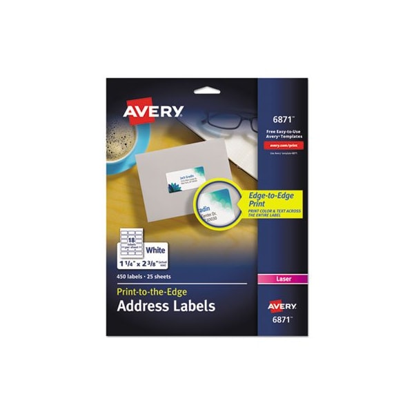 Avery Dennison Avery, VIBRANT LASER COLOR-PRINT LABELS W/ SURE FEED, 1 ...