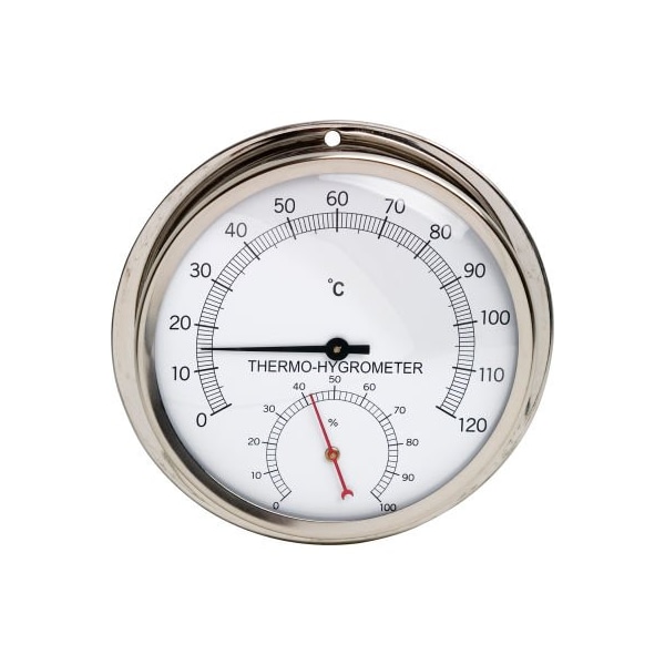 Bel-Art H-B DURAC Thermometer-Hygrometer, 0/120C, 0/100 Percent ...