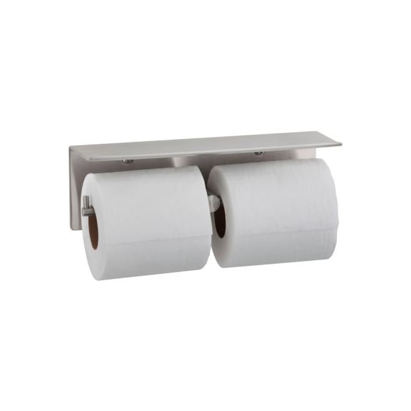 Bobrick Bobrick Double Roll Toilet Tissue Dispenser W/ Utility Shelf ...