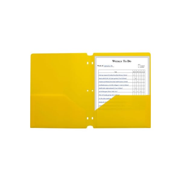 C-Line Products C-Line Two-Pocket Poly Portfolio Folder with 3-Hole ...