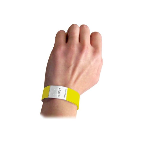 C-Line Products DuPont Tyvek Security Wristbands, Yellow, 100/PK 89106 ...