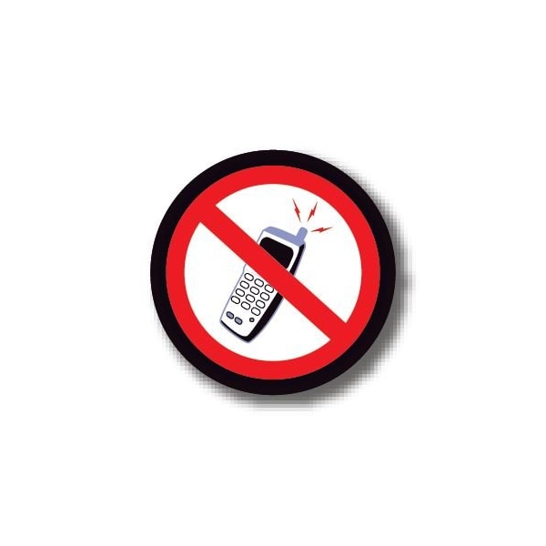 Ergomat 32in CIRCLE SIGNS - No Cell Phone DSV-SIGN 1024 #0210 -UEN | Zoro