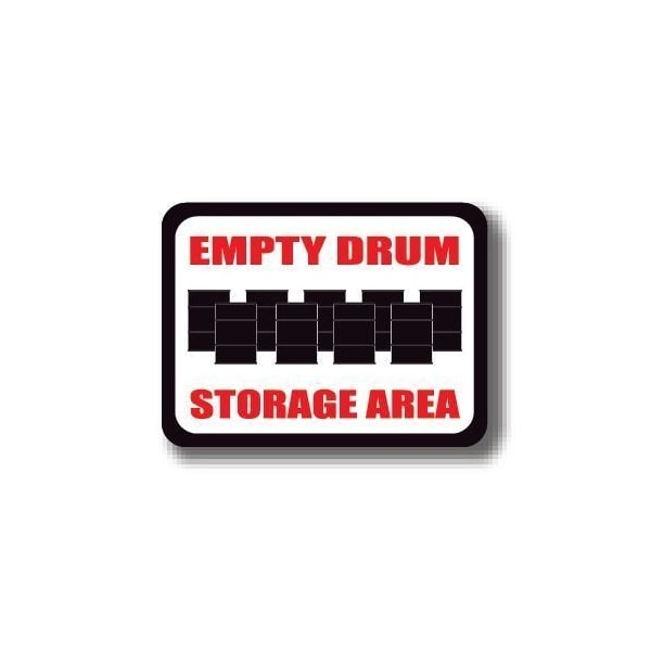 Ergomat 50in x 32in RECTANGLE SIGNS - Empty Drum Storage Area DSV-SIGN ...