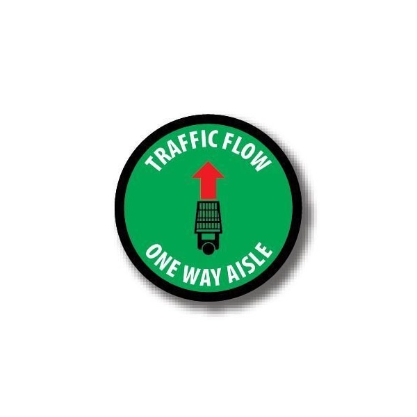 Ergomat 4in CIRCLE SIGNS Traffic Flow One Way Aisle DSV-SIGN 16 #3877 ...