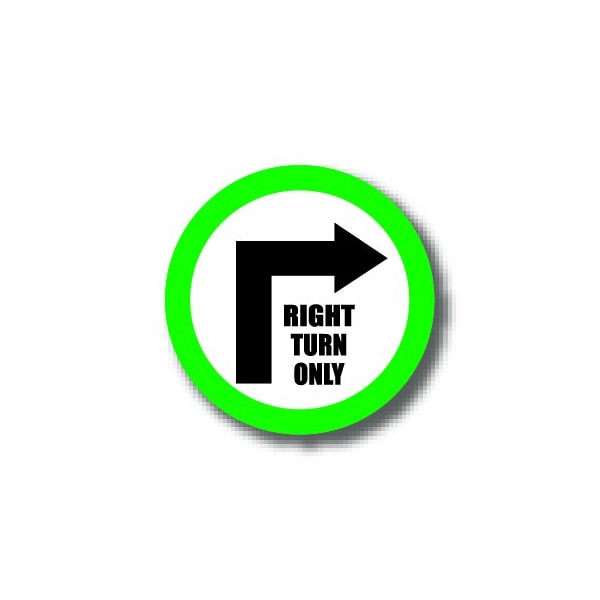 Ergomat 16in CIRCLE SIGNS - Right Turn Only DSV-SIGN 256 #0278 -UEN | Zoro