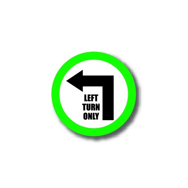 Ergomat 16in CIRCLE SIGNS - Left Turn Only DSV-SIGN 256 #0284 -UEN | Zoro