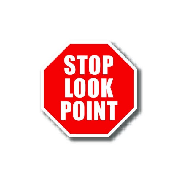 Ergomat 16in OCTAGON SIGNS - Stop Look Point DSV-SIGN 256 #4071 -UEN | Zoro