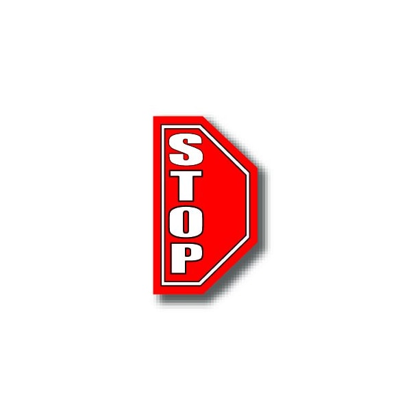 Ergomat 14in x 24in HALF SIGNS - Stop Left DSV-SIGN 336 #0602LEFT -UEN ...