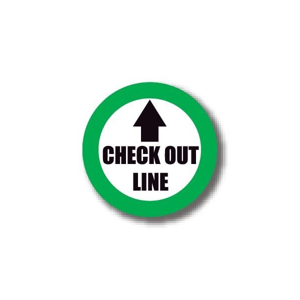 Ergomat 20in CIRCLE SIGNS - Check Out Line DSV-SIGN 400 #1515 -UEN | Zoro