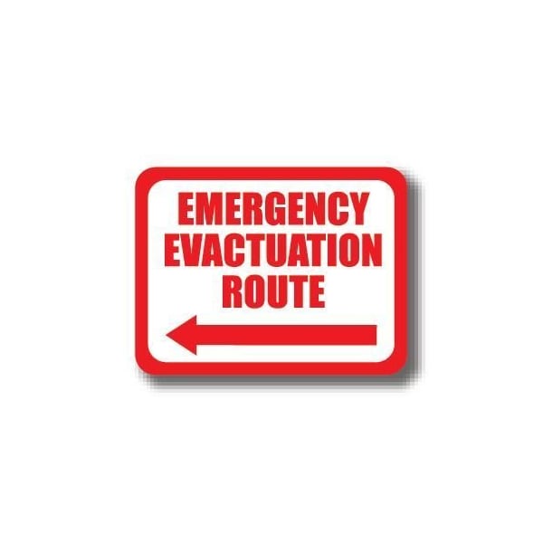 Ergomat 30in x 21in RECTANGLE SIGNS - Emergency Evacuation Route DSV ...