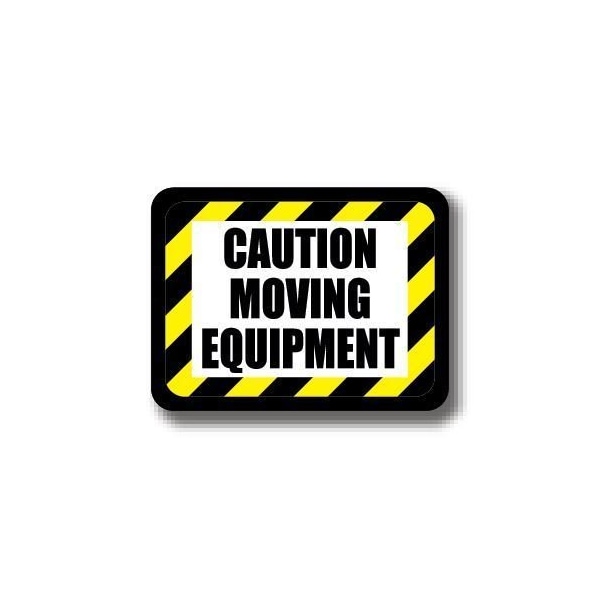 Ergomat 30in x 21in RECTANGLE SIGNS - CAUTION MOVING EQUIPMENT DSV-SIGN ...