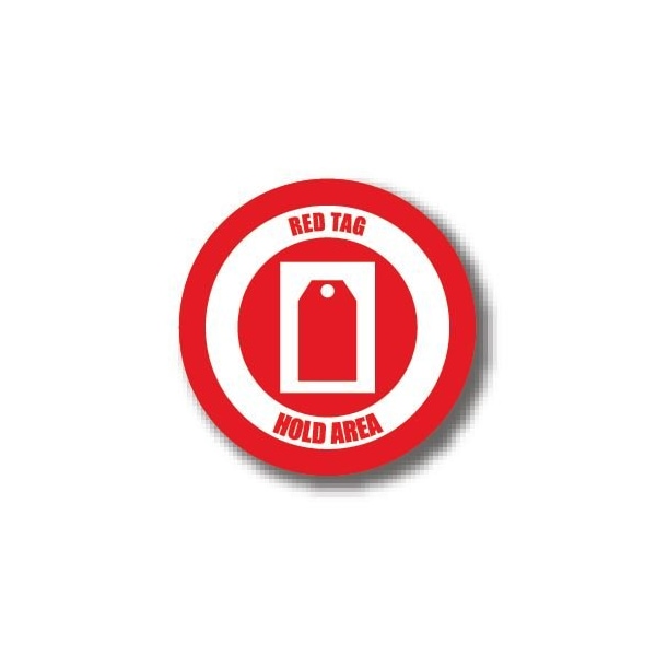 Ergomat 30in CIRCLE SIGNS - RED TAG HOLD AREA DSV-SIGN 900 #1993 -UEN ...