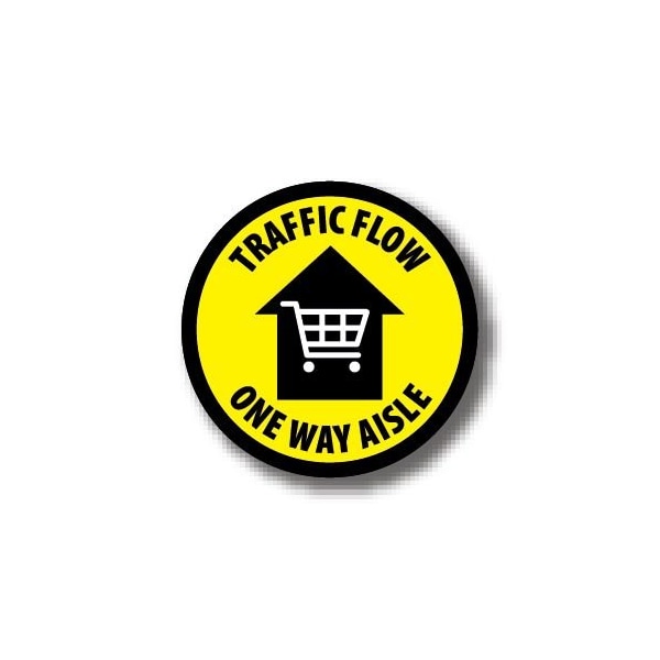 Ergomat 30in CIRCLE SIGNS Traffic Flow One Way Aisle DSV-SIGN 900 #3938 ...