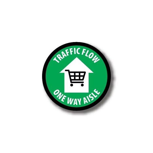 Ergomat 30in CIRCLE SIGNS Traffic Flow One Way Aisle DSV-SIGN 900 #3965 ...