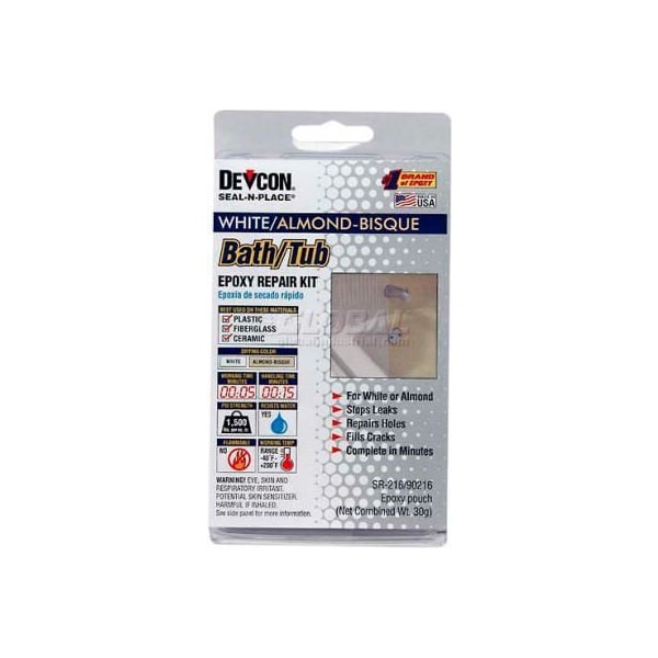 Itw Devcon Fiberglass, Porcelain & Plastic Repair Kit, White/Almond ...