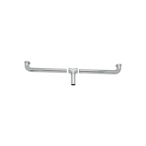 Elkay Chrome Continuous Waste Drain For 2 Compartment Sink LK52 | Zoro