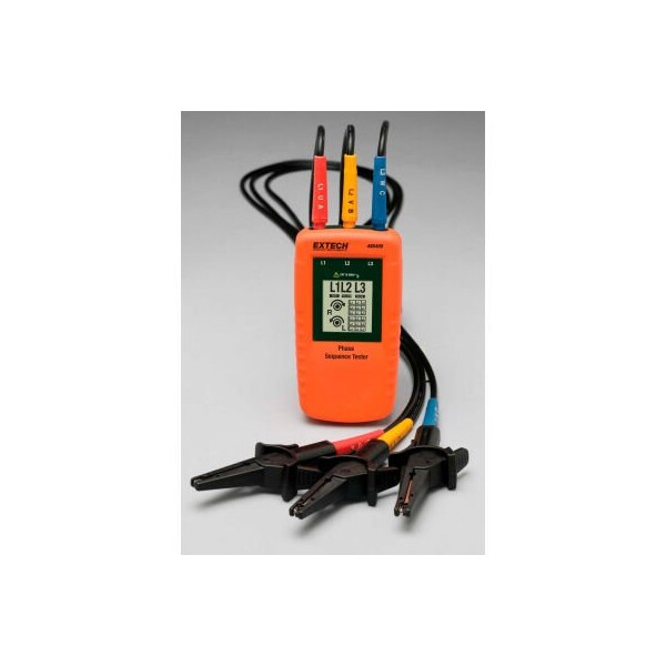 Flir Commercial Systems Extech Phase Sequence Tester, 40 to 60 V, 2 ...