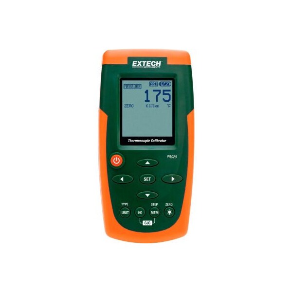 Flir Commercial Systems Extech Thermocouple Calibrator, Green PRC20 | Zoro