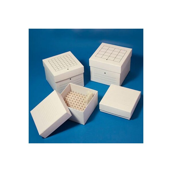 Globe Scientific Freezing Box, Cardboard, 49-Place 7x7 format, for 15mL ...