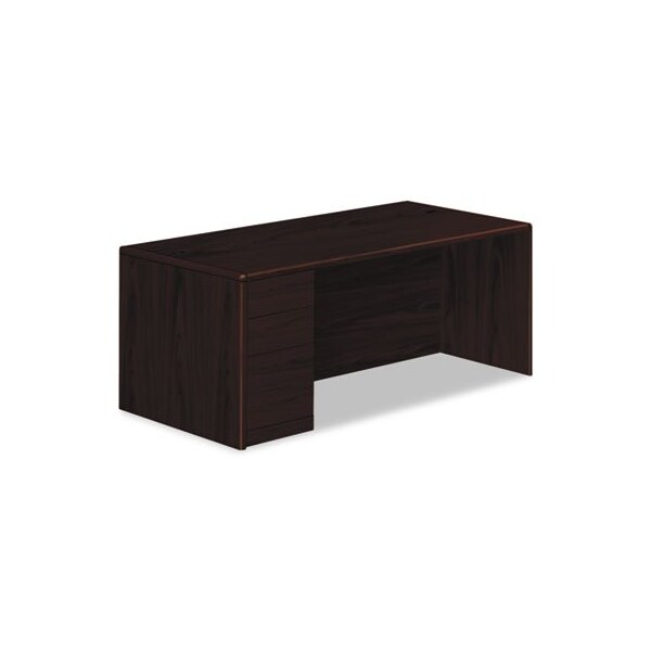 Hon HON, 10700 SERIES SINGLE PEDESTAL DESK, FULL LEFT PEDESTAL, 72W X ...