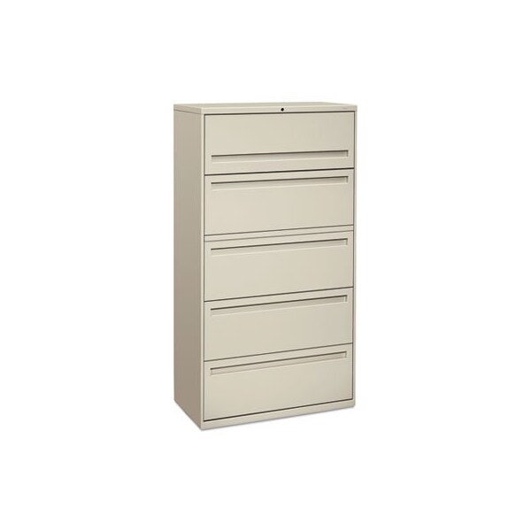 Hon HON, 700 SERIES FIVE-DRAWER LATERAL FILE WITH ROLL-OUT SHELF, 36W X ...