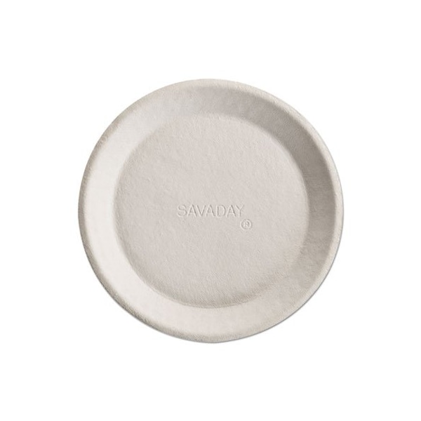 Huhtamaki Chinet, SAVADAY MOLDED FIBER PLATES, 10in, CREAM, ROUND, 500 ...