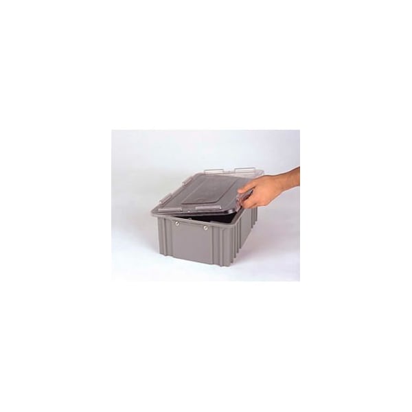Lewisbins Heavy Duty Snap-On Cover 3000 Series CDC3040 Clear, PK6 ...