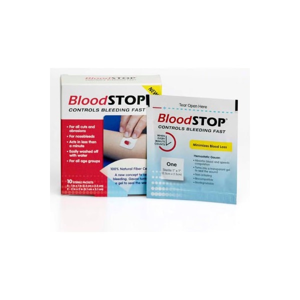 Lifescience Plus BloodSTOP Hemostatic Matrix For External Wounds 2in x ...