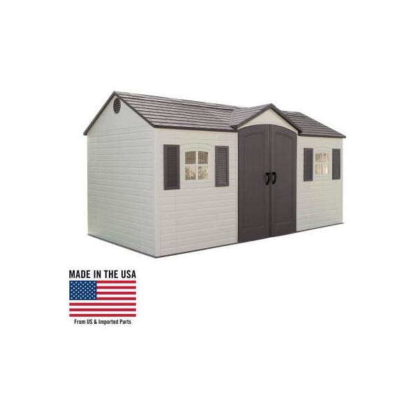 Lifetime Lifetime Storage Shed 15' x 8' Front Entry With Windows 6446 ...