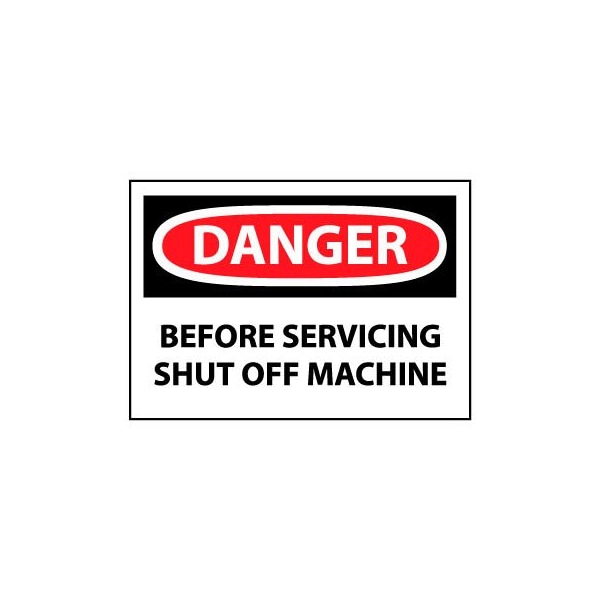 National Marker Co Machine Labels - Danger Before Servicing Shut Off ...