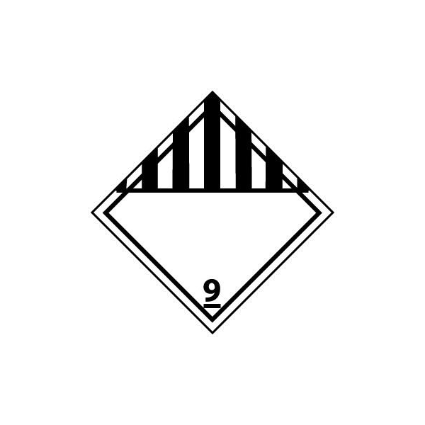 National Marker Co DOT Placard - Class 9 DL50R | Zoro